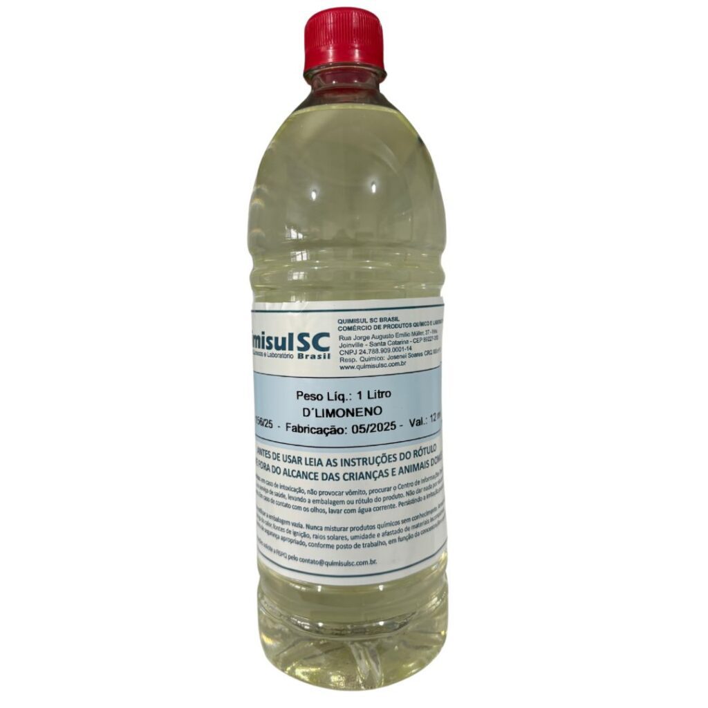 D Limoneno Puro 1 litro - QUIMISUL SC BRASIL LTDA