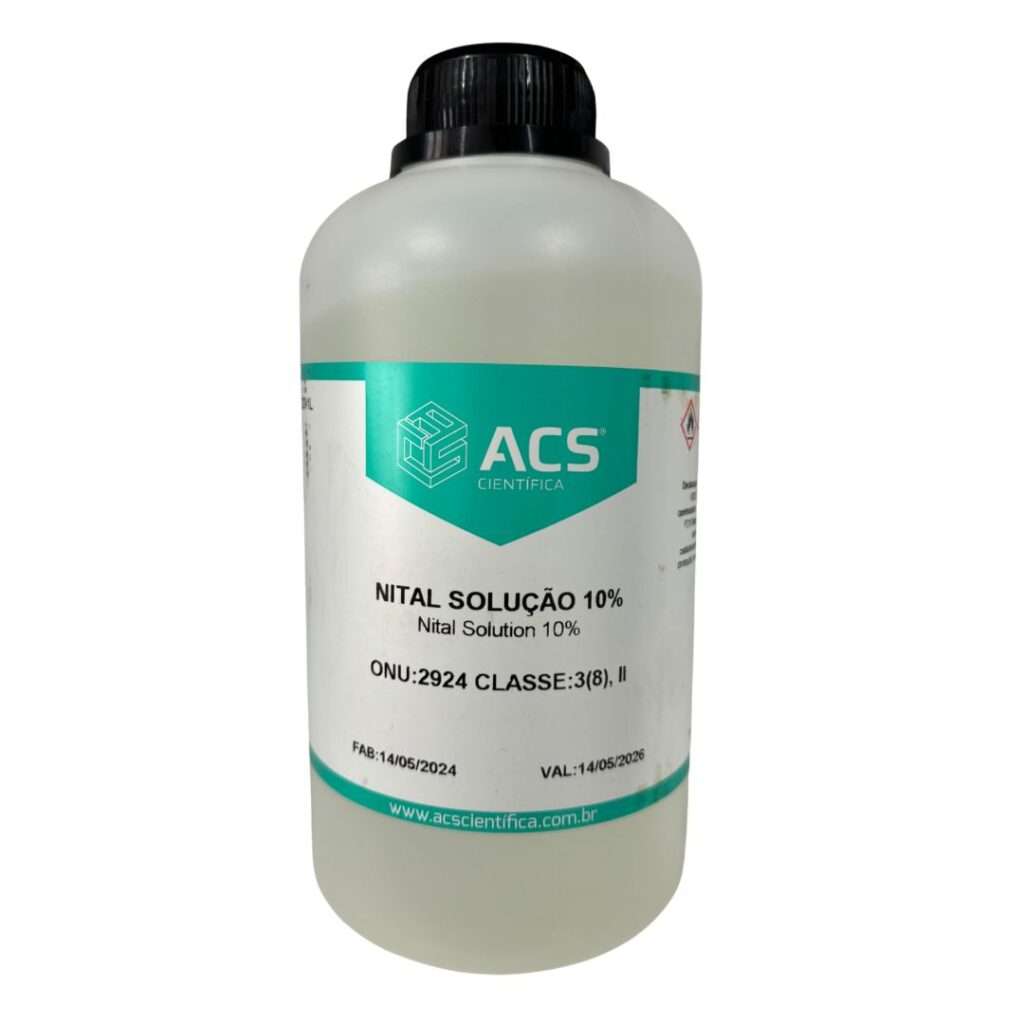 Nital 10% - 1 Litro - QUIMISUL SC BRASIL LTDA